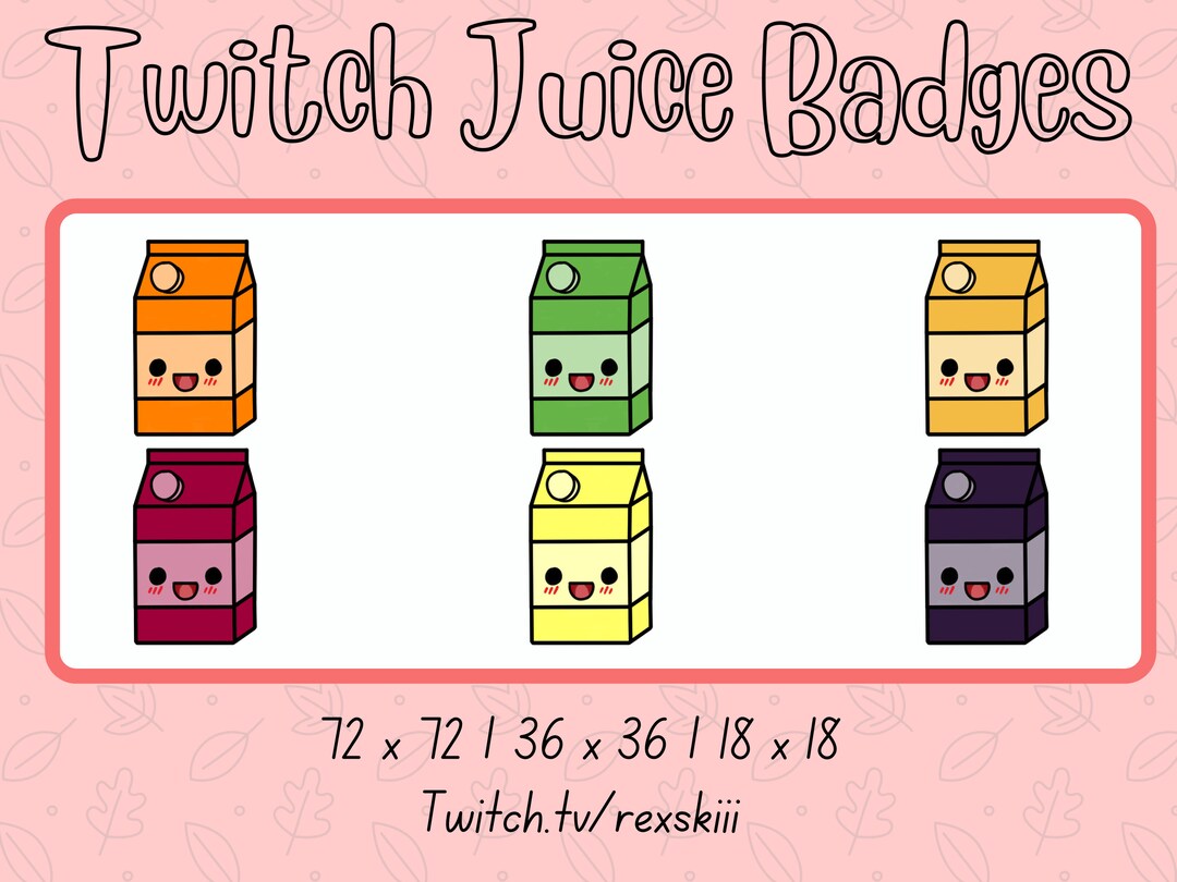 Juice Badges, Subscriber Badges, Kawaii Sub Badges, Instant Download - Etsy
