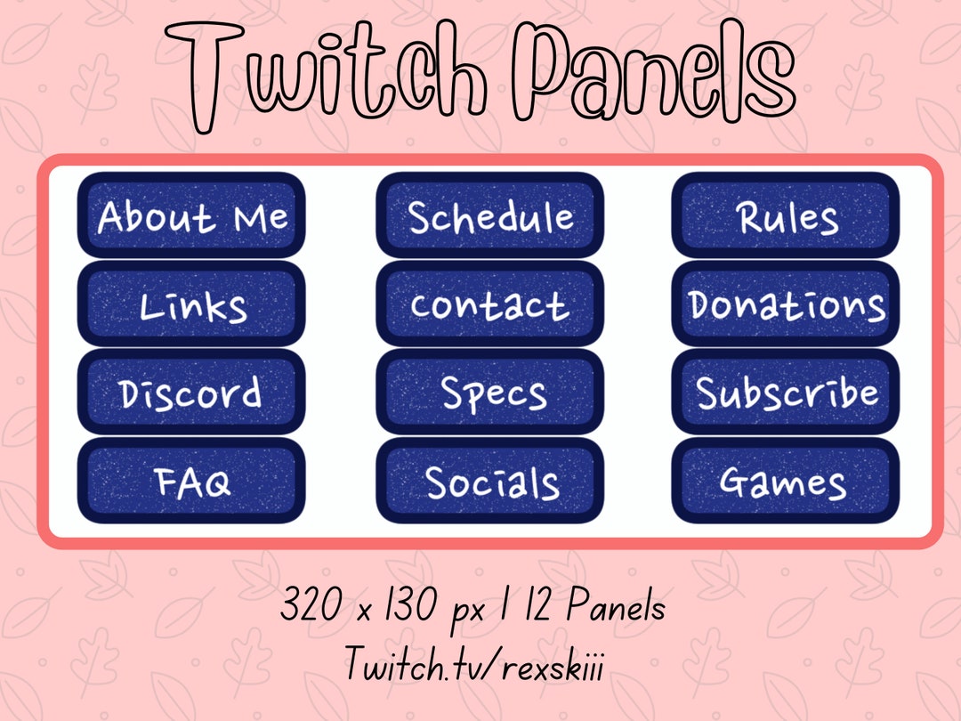 Twitch Panels, About Me Panels, Night Panels, Galaxy Panels, Twitch ...