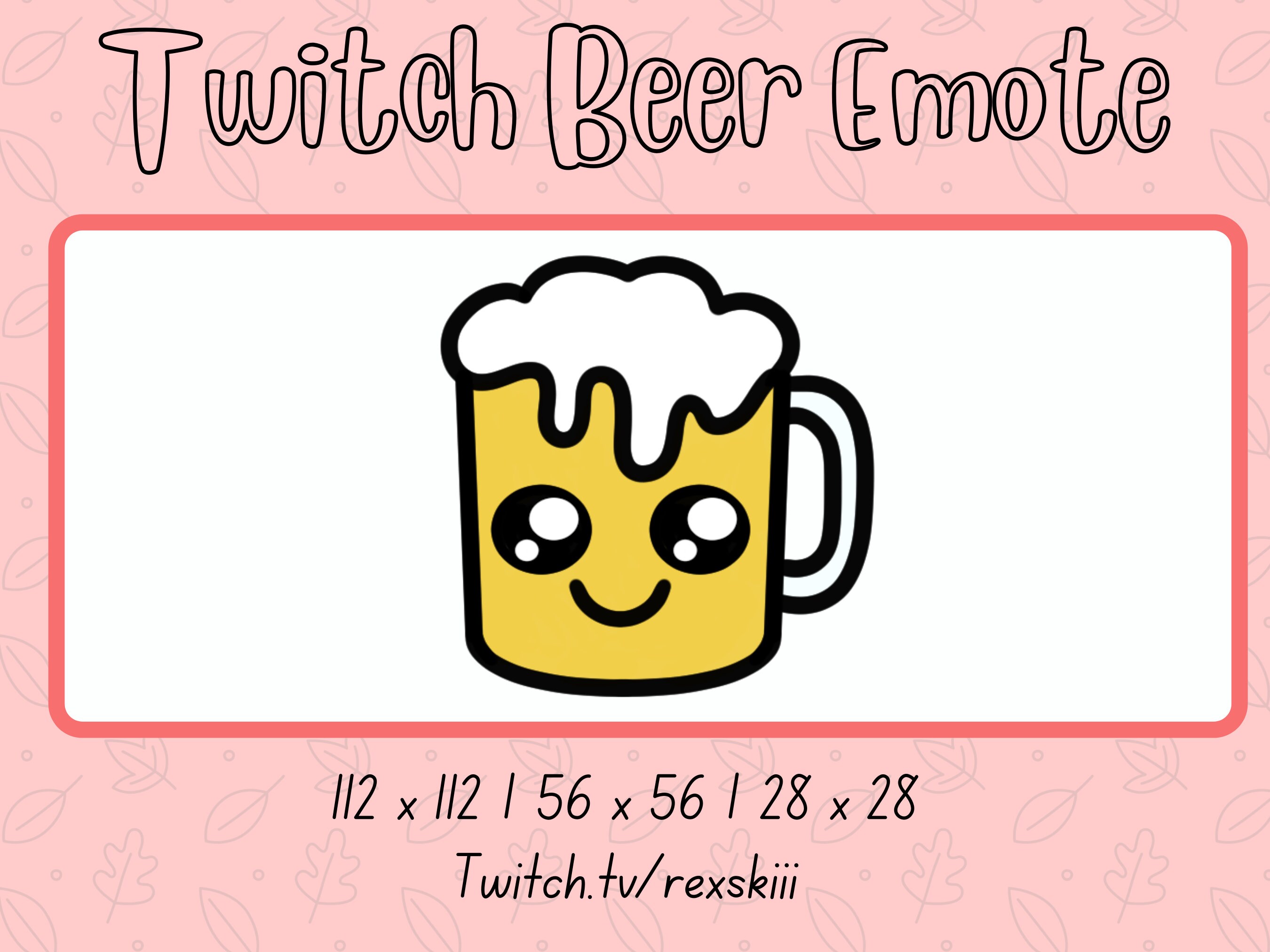 Beer Emote, Drink Emote, Kawaii Emote, Alcohol Emote, Cute Emote ...