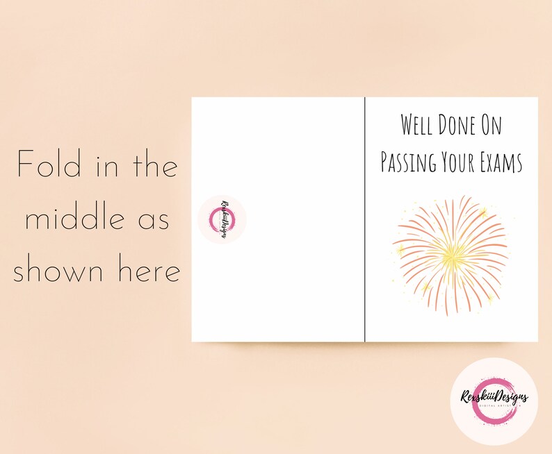 Printable Exam Results Card, Well Done on Passing Your Exams Card, GCSE ... Printable Exam Results Card, Well Done on Passing Your Exams Card, GCSE ...