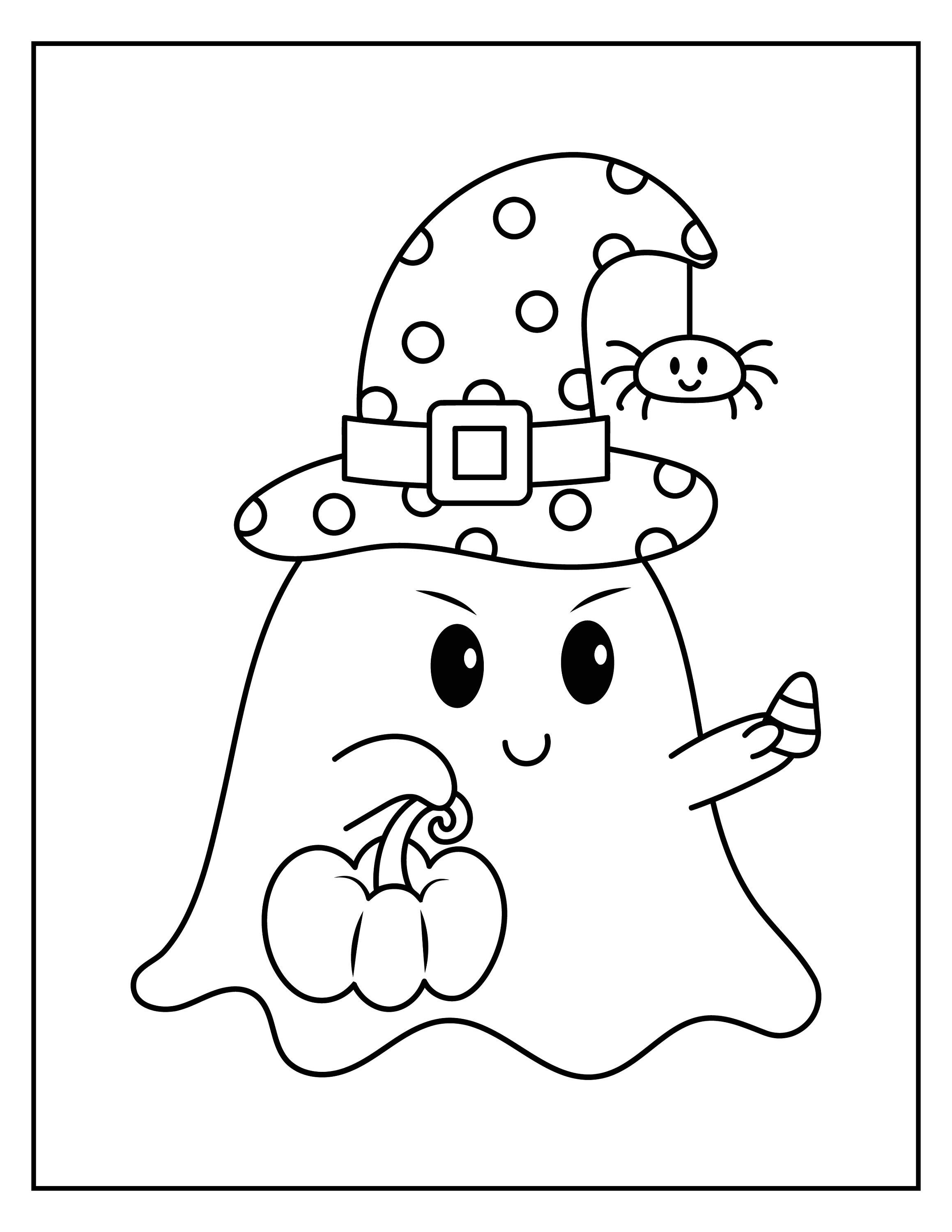 Kids Halloween Coloring Pages, Trick or Treat, Coloring Book, Mummy ...