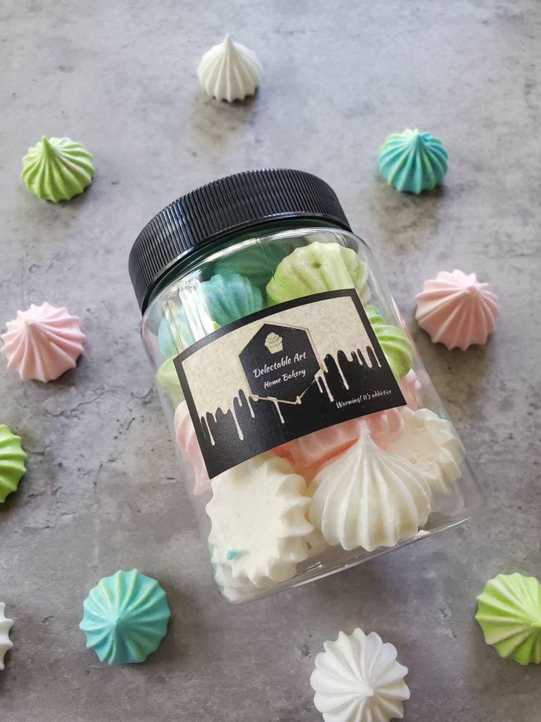 Pastel Meringue Cookies for Favors Wedding Birthday Cookie Edible Gift ...