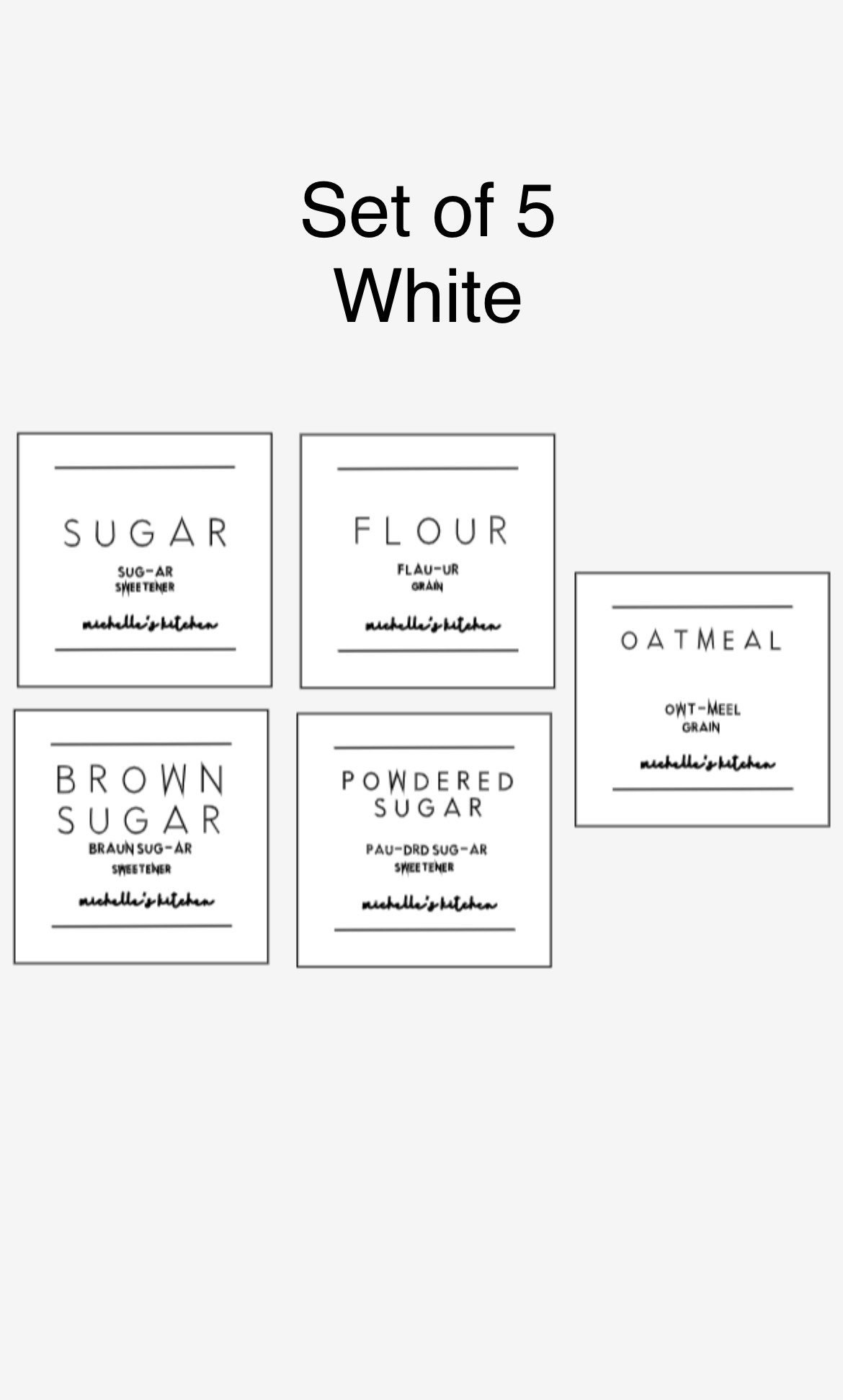 Simple Pantry Container Labels Pantry Labels Minimalist - Etsy