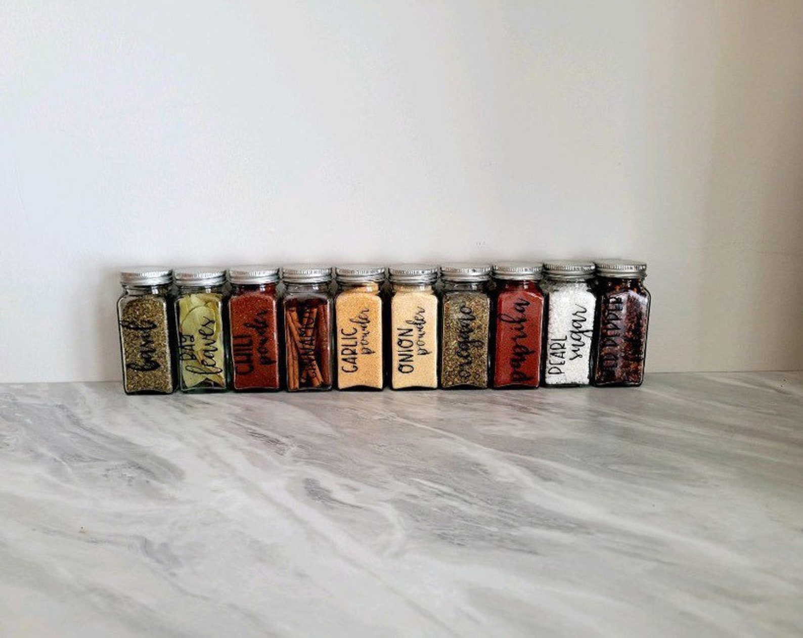 Spice Jar Labels. Vinyl Decals for Spice Jars. Custom Labels for Spice ...