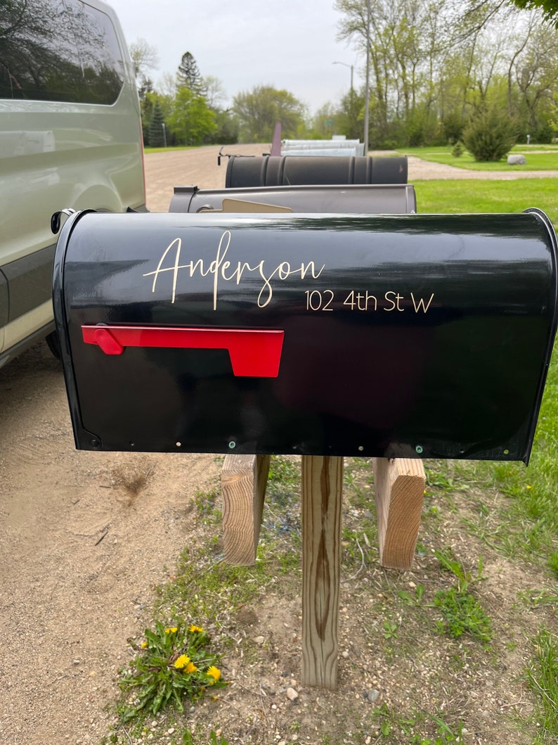 Personalized Mailbox Decal. Custom Vinyl Address for Mailboxes ...