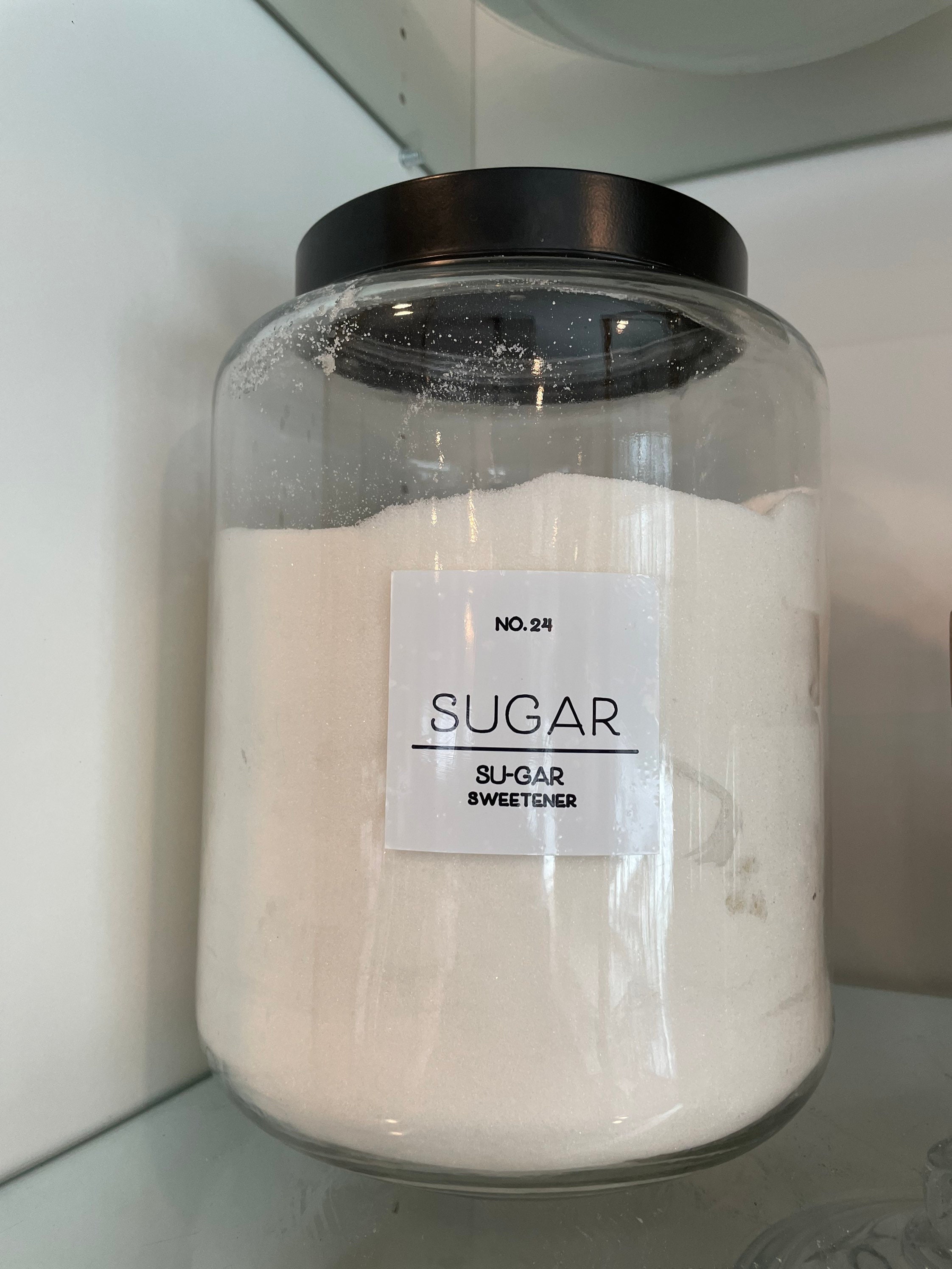 Modern Farmhouse Kitchen Labels. Black and White Numbered Container ...