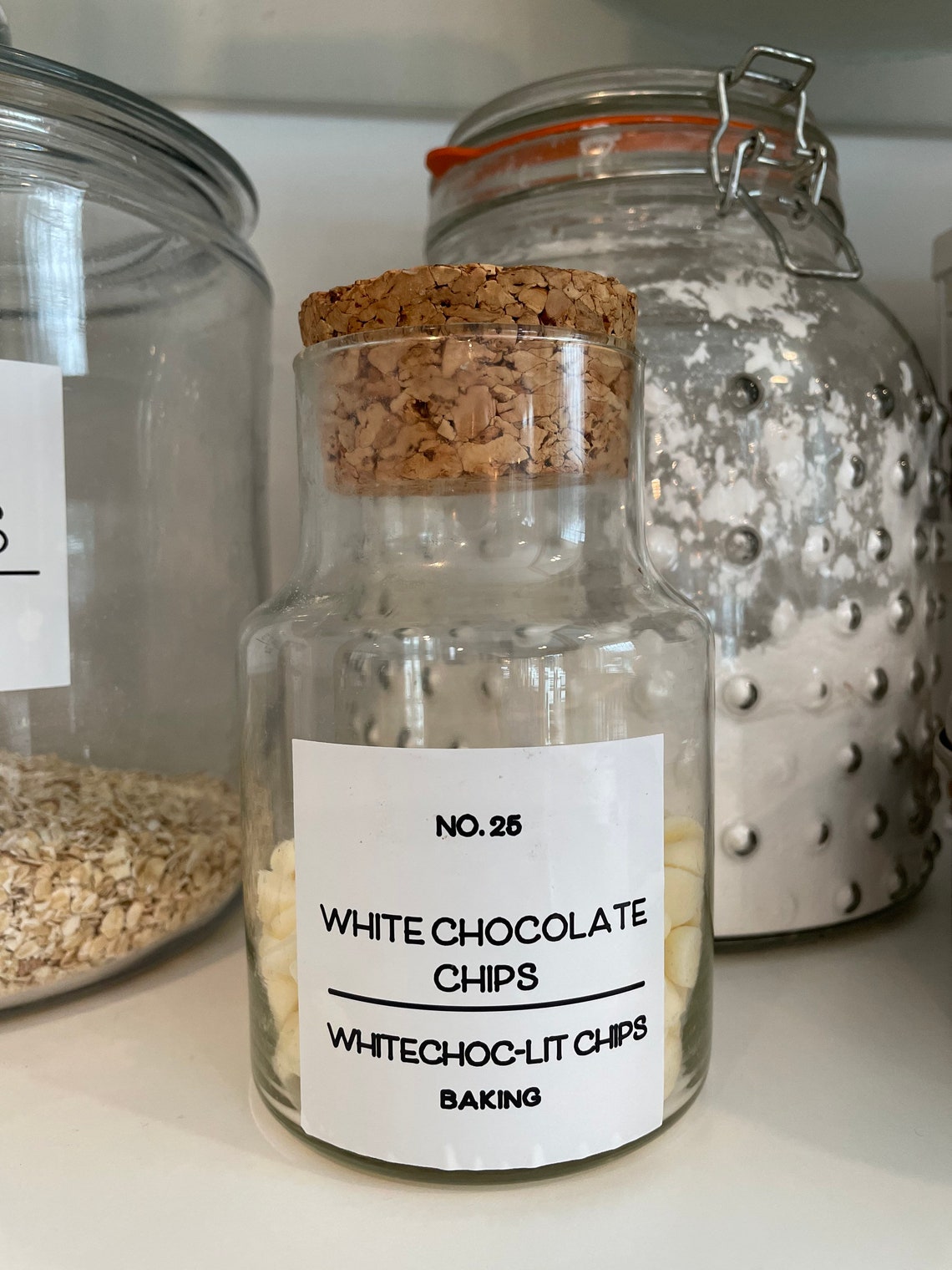 Modern Farmhouse Kitchen Labels. Black and White Numbered Container ...