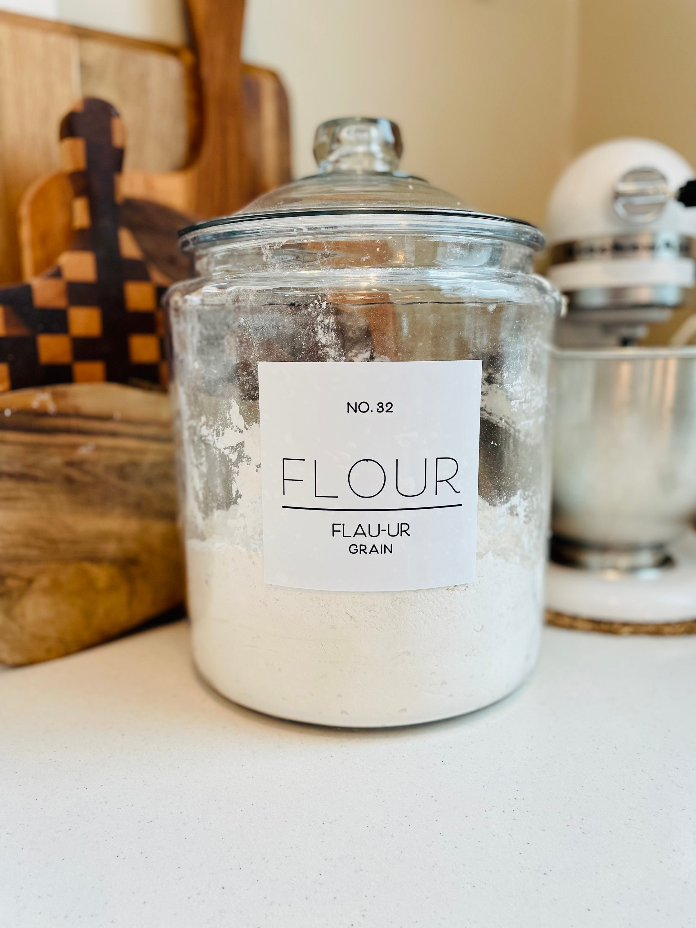 Modern Farmhouse Kitchen Labels. Black and White Numbered Container ...