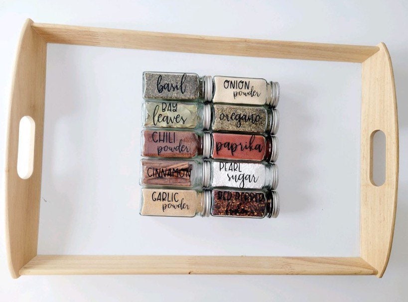 Spice Jar Labels. Vinyl Decals for Spice Jars. Custom Labels for Spice ...