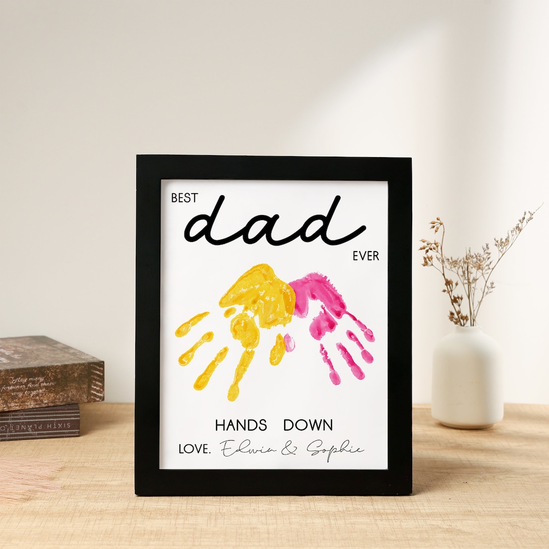 Hands Down Best Dad Ever, Father's Day Handprint Craft Printable ...