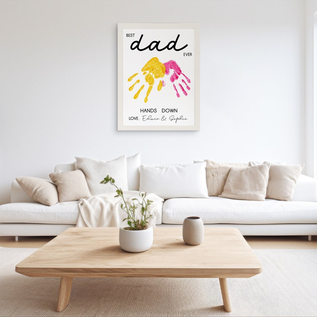 Buy Father's Day Handprint Craft Printable, Hands Down Best Dad Ever ...