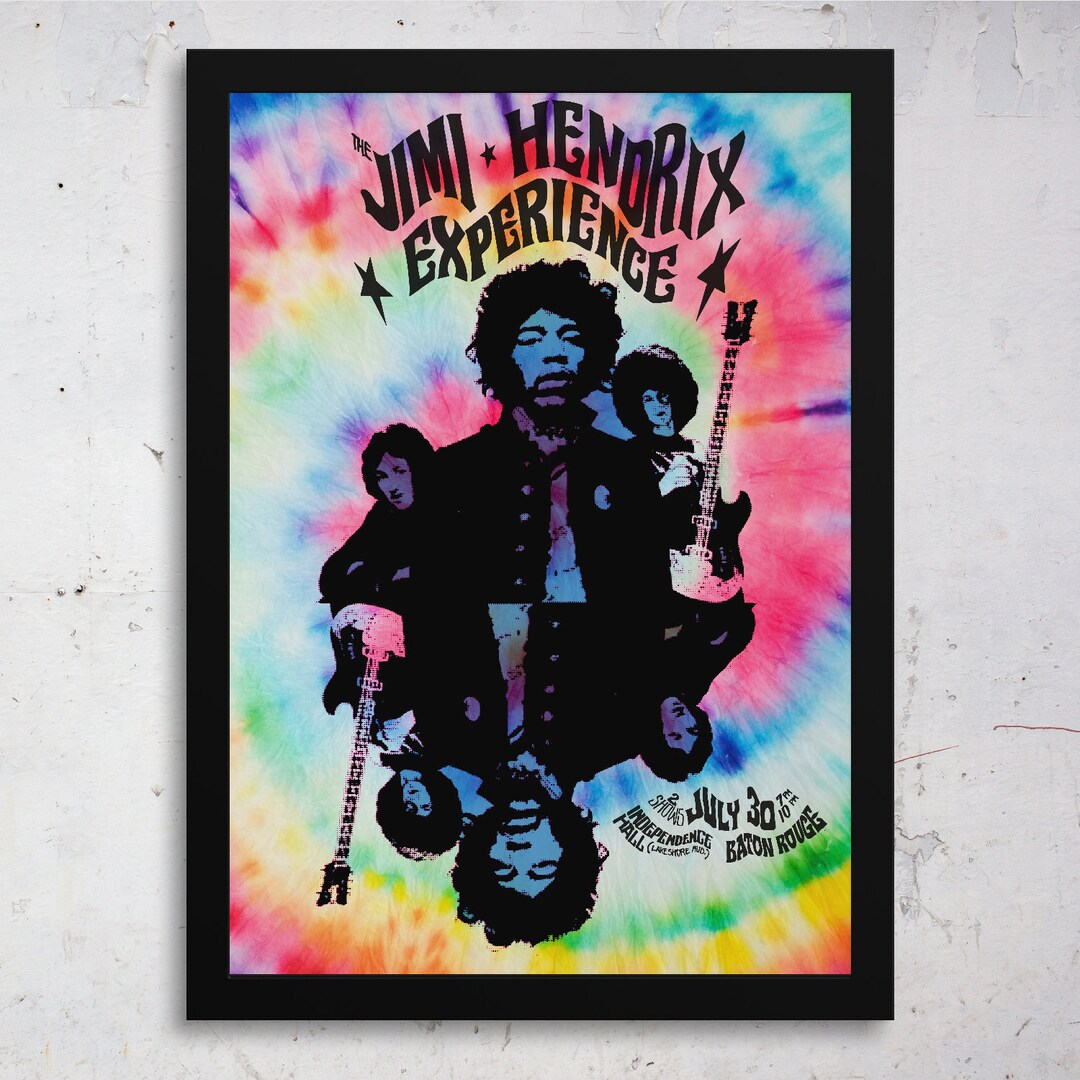 Jimmi Hendrix Concert Poster Graphic Print - Etsy
