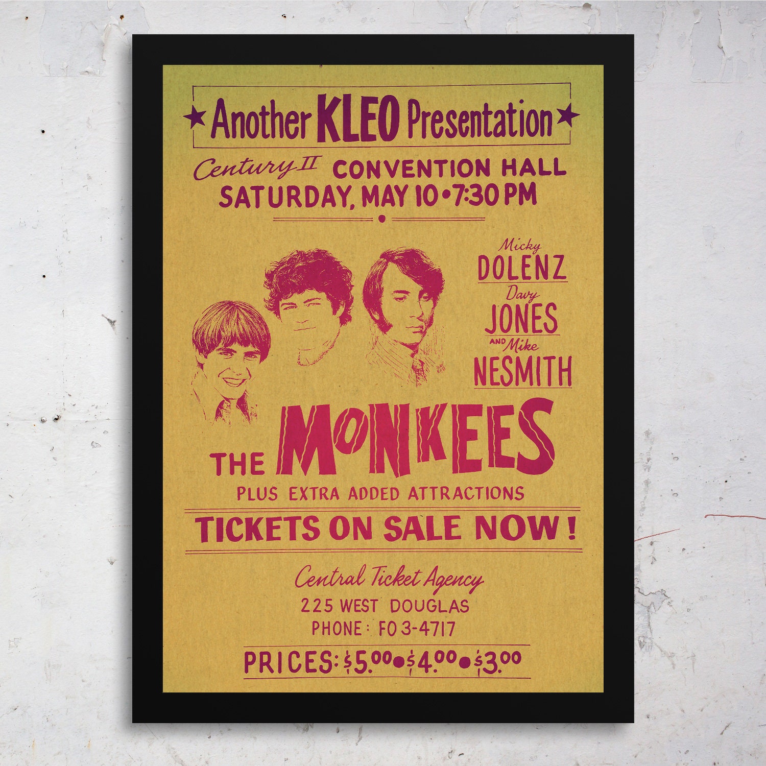 The Monkees Live Concert Tour Poster Graphic Print - Etsy UK