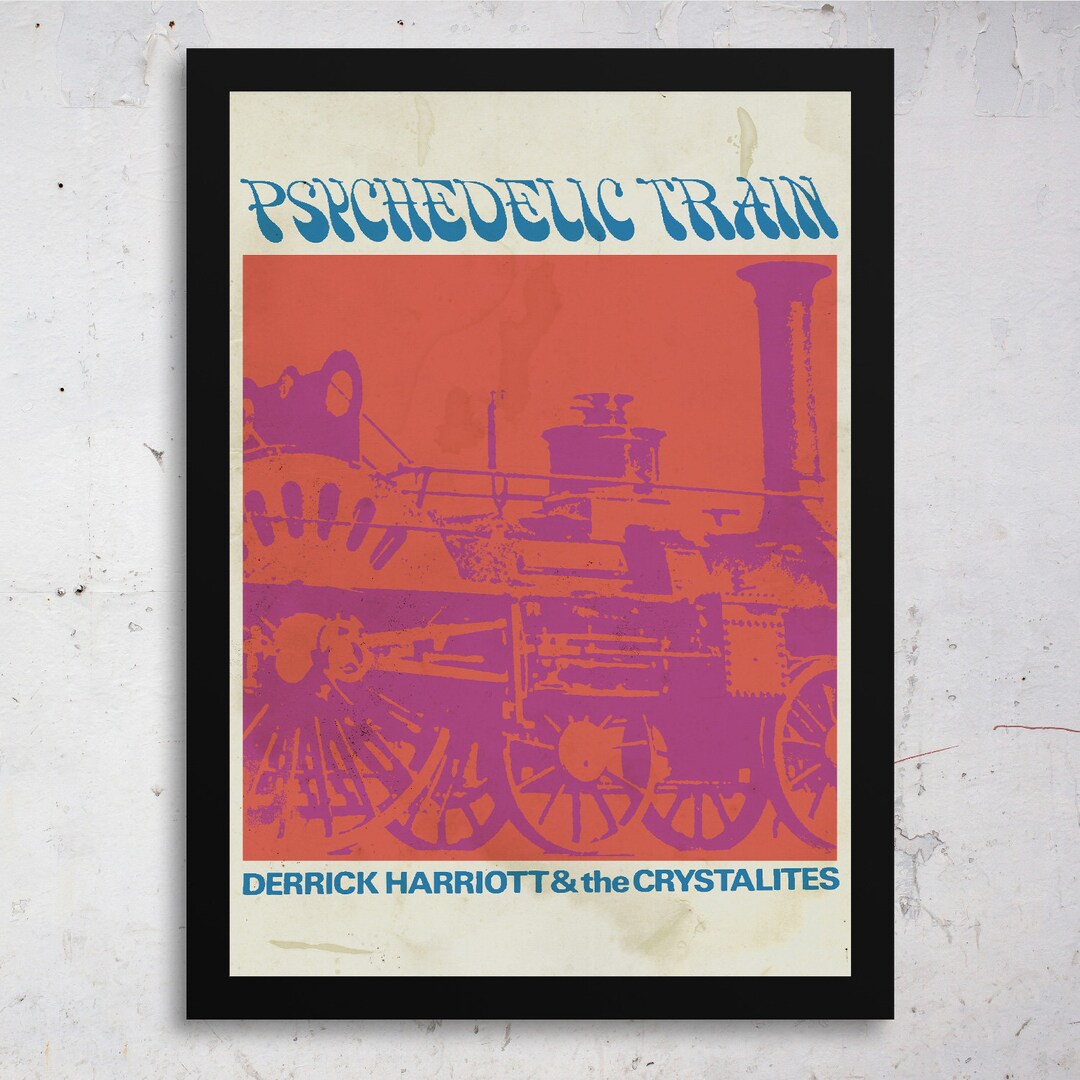 Derrick Harriott Psychedelic Train Poster Graphic Print - Etsy