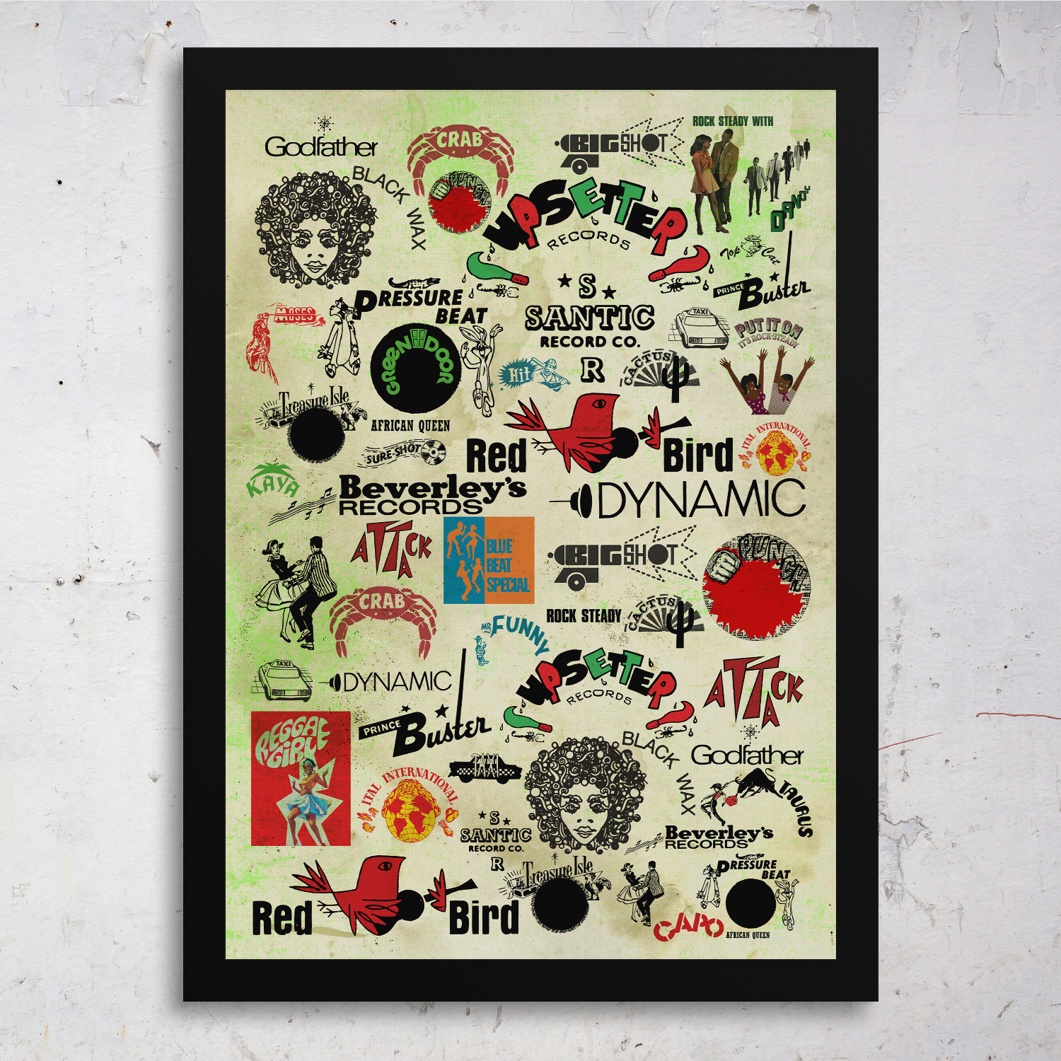 Reggae Labels Poster Graphic Print - Etsy UK