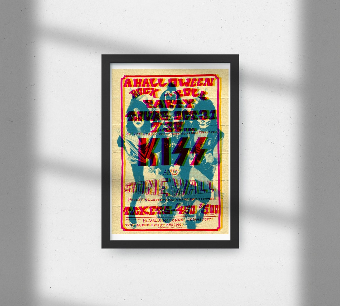Kiss Concert Poster Graphic Print - Etsy