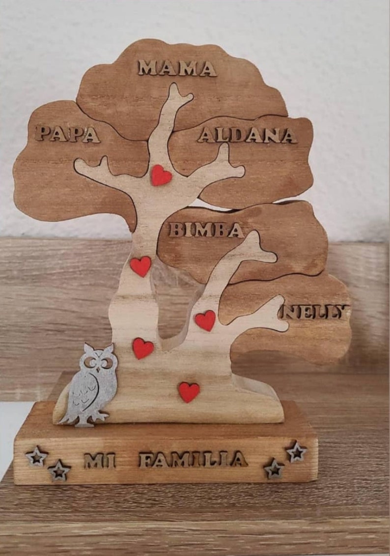 Family Tree Handmade. Love Family Tree With 5 Names - Etsy