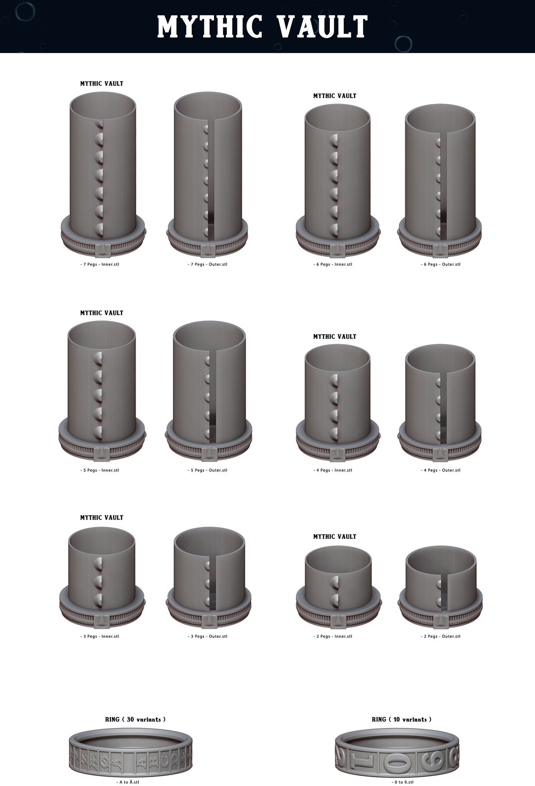 Mythic Vault / Codex Puzzle / Dice Case / Table Top Puzzle ...