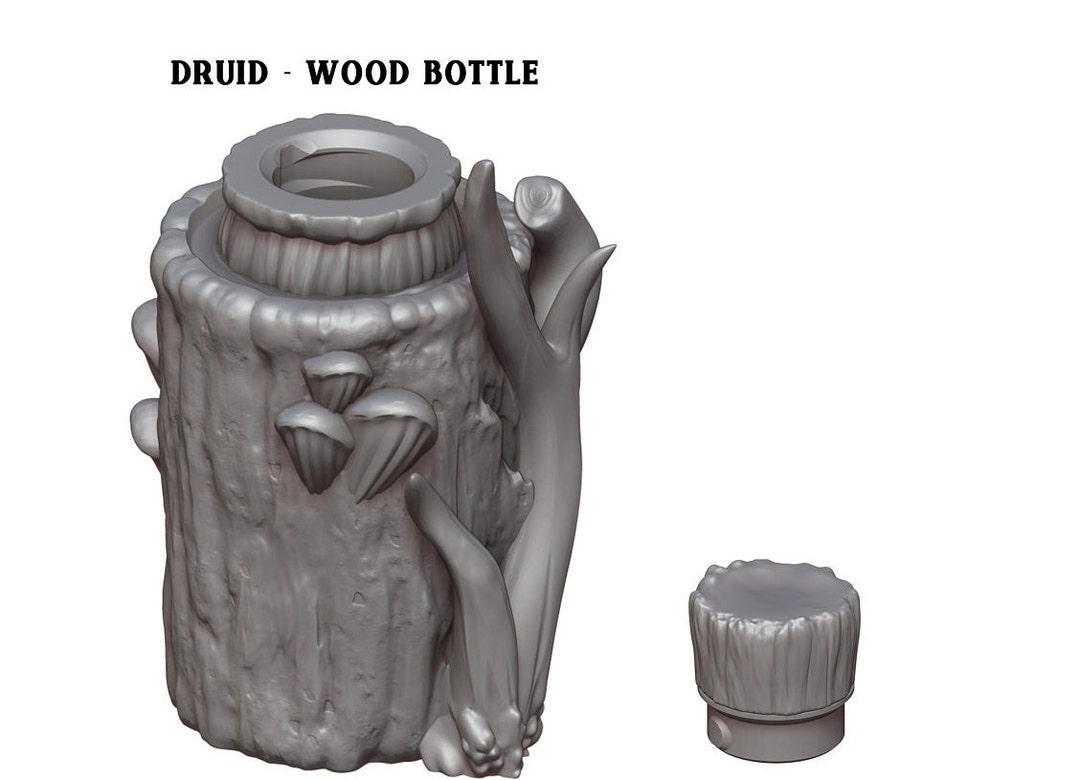 Druid Potions/ Leaf Bottle/ Wood Bottle/ Tiny Acorn Bottle - Etsy