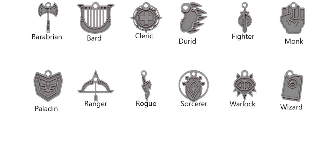 DND Class Pendants/ Necklace/keychains - Etsy