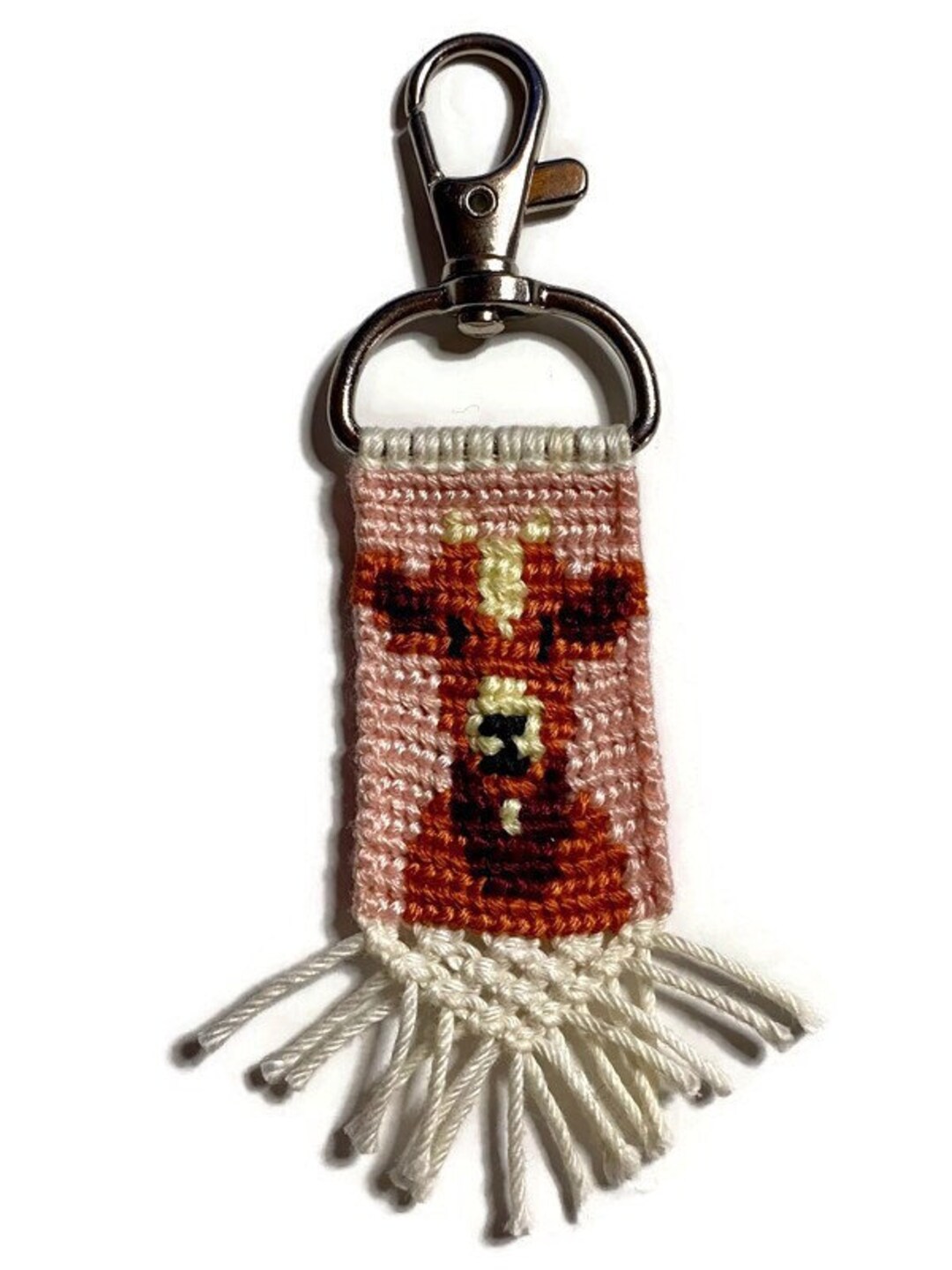 Goat Handwoven Keychain - Etsy