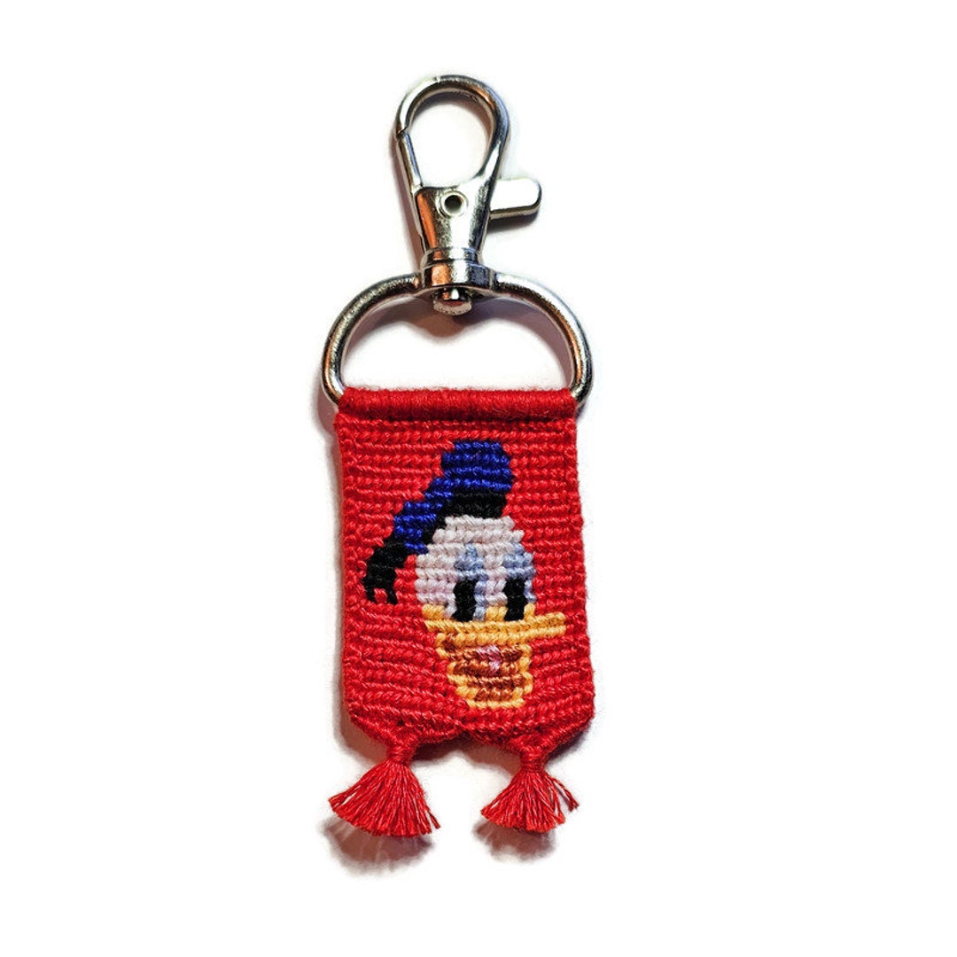 Donald Duck Handmade/handwoven Keychain - Etsy