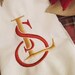 Embroidered Monogram Letters SL, Embroidery Font Design File, Machine ...