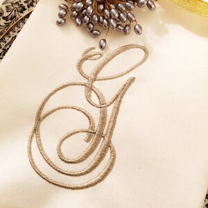 Monogram Embroidery Letter G, Elegant Embroidery Design, Embroidery ...