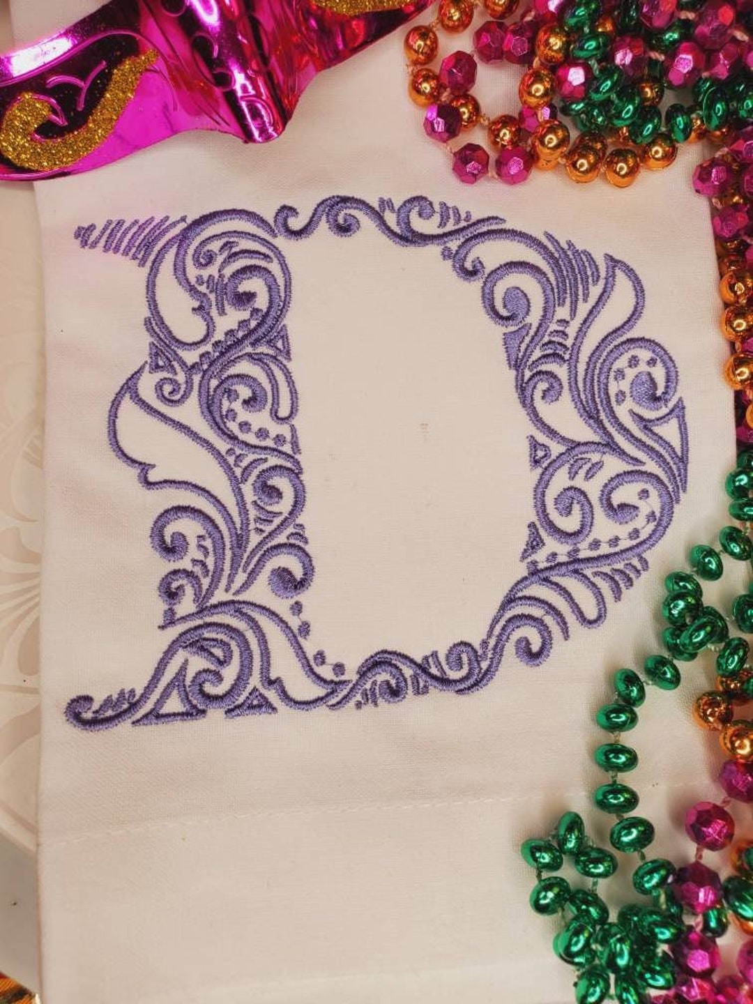 Elegant Monogram Font (letter 'D'), Machine Embroidery, Personalized ...