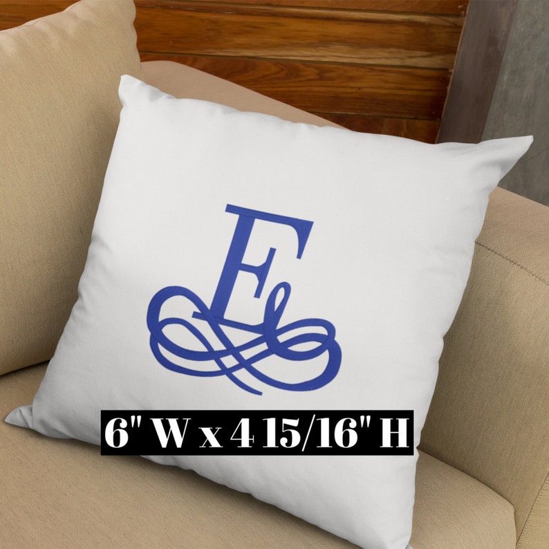 Large Machine Embroidery Letter E Design | Elegant Monogram Letter E ...
