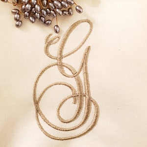Monogram Embroidery Letter G, Elegant Embroidery Design, Embroidery ...