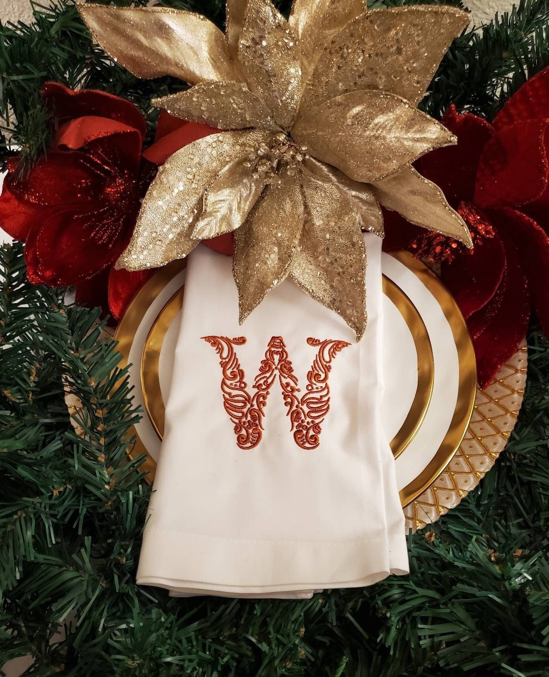 Elegant Monogram Font (letter 'W'), Machine Embroidery, Personalized ...