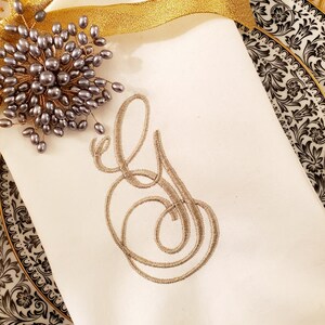 Monogram Embroidery Letter G, Elegant Embroidery Design, Embroidery ...