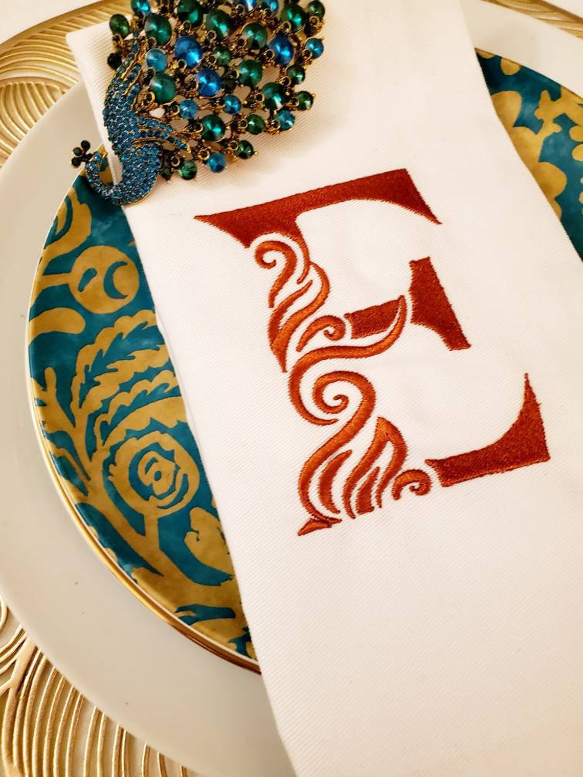 Embroidered Monogram Letter E Embroidery Font Design File - Etsy
