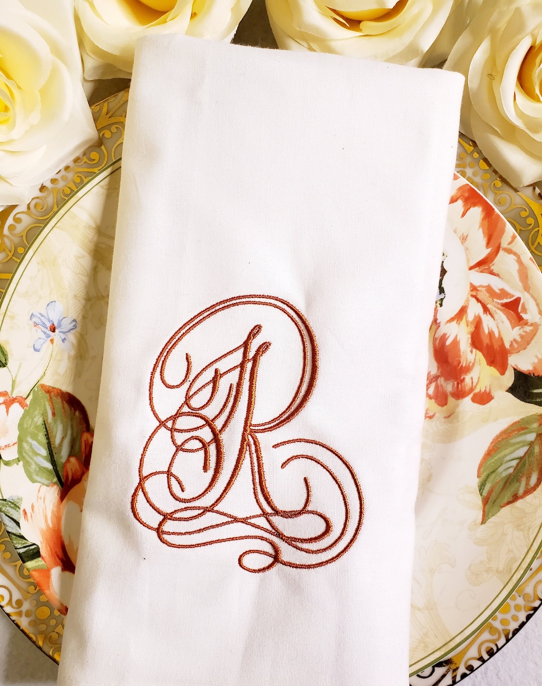 Monogram Embroidery Letter R, Elegant Embroidery Design, Embroidery ...
