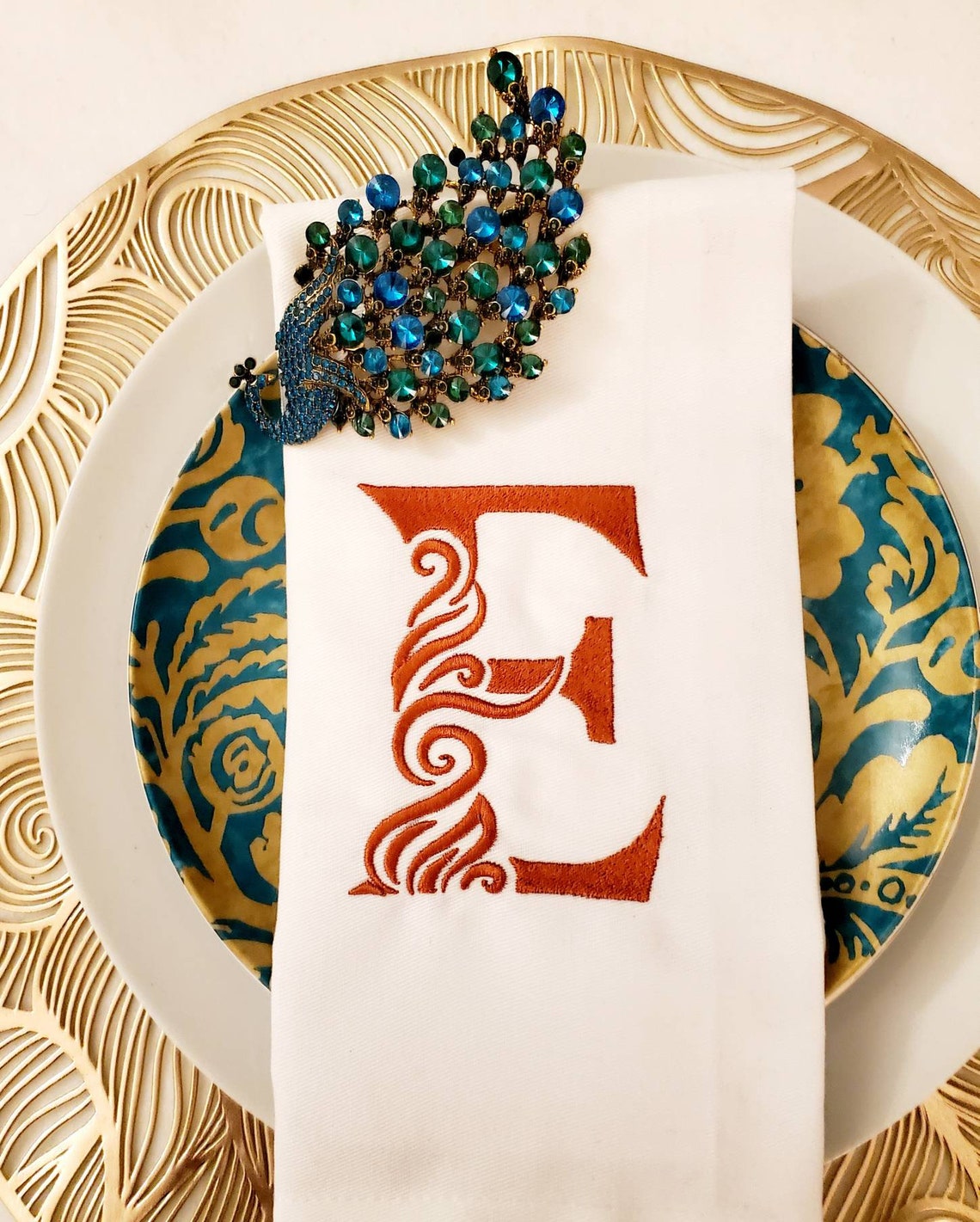 Embroidered Monogram Letter E Embroidery Font Design File - Etsy