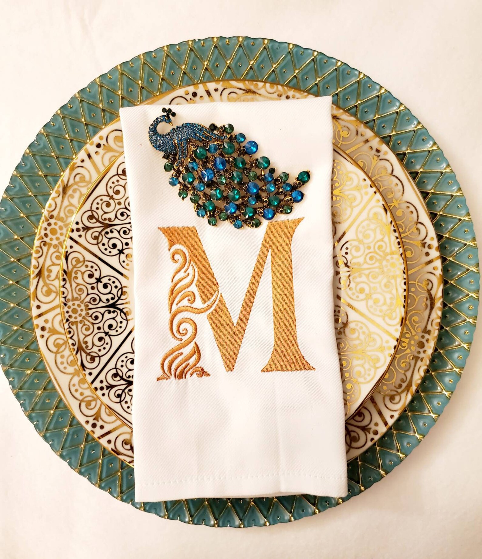 Embroidered Monogram Letter M Embroidery Font Design File - Etsy