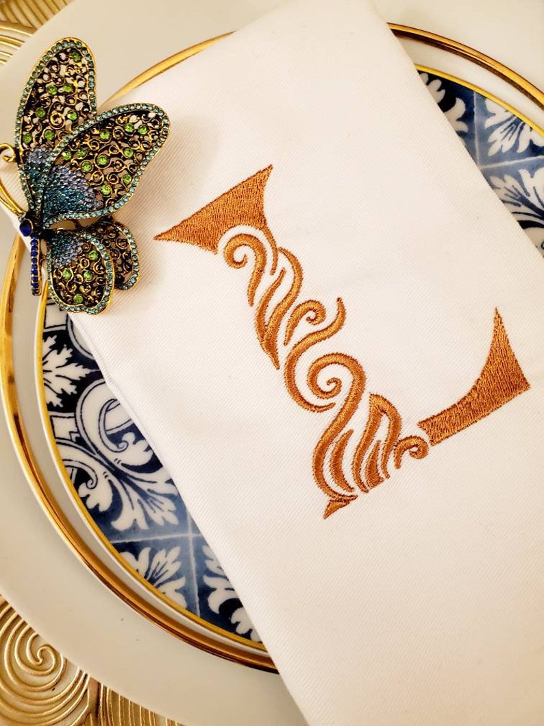 Embroidered Monogram Letter L, Embroidery Font Design File, Machine ...