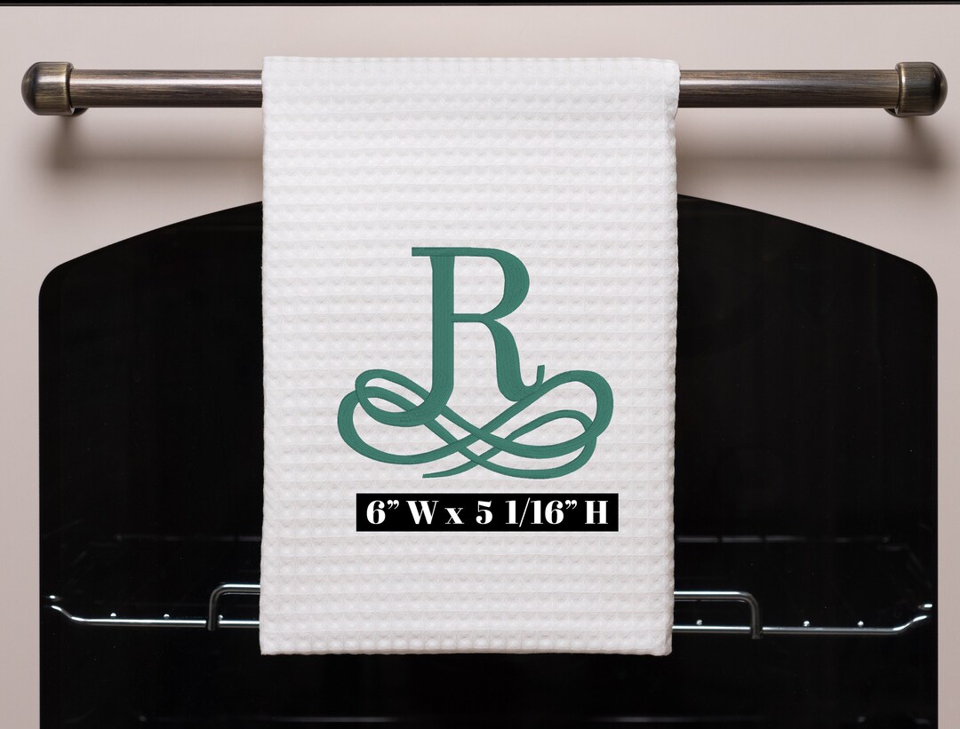 Large Machine Embroidery Letter R Design | Elegant Monogram Letter R ...