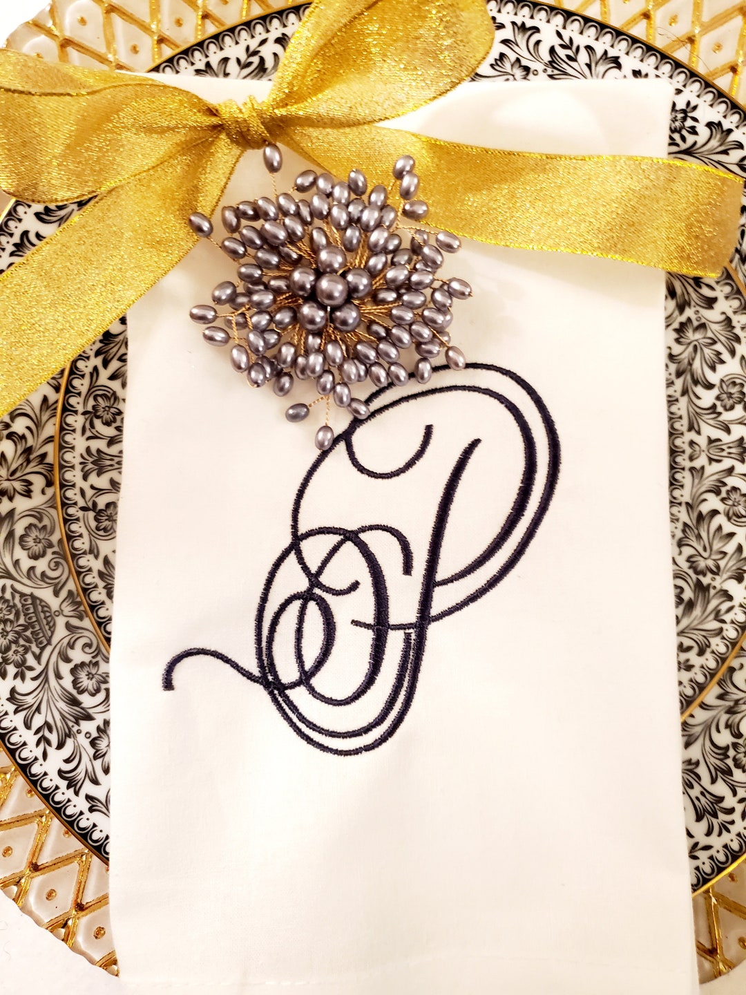 Monogram Embroidery Letter P, Elegant Embroidery Design, Embroidery ...
