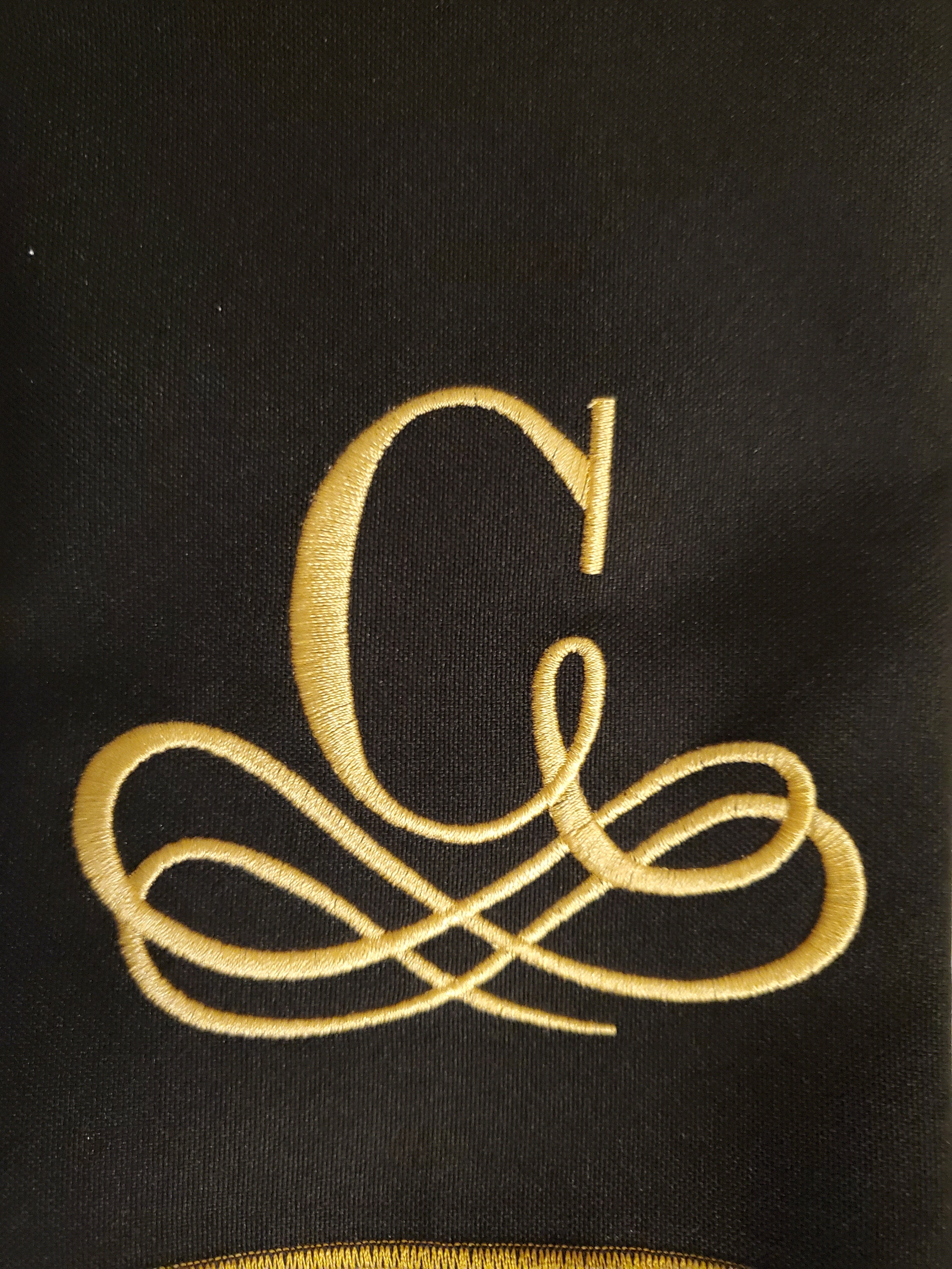 Christmas Embroidery Design Elegant Monogram Letter C - Etsy