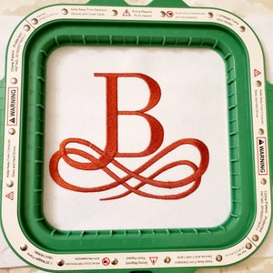 Large Machine Embroidery Monogram Letter B | Elegant Embroidery Letter ...