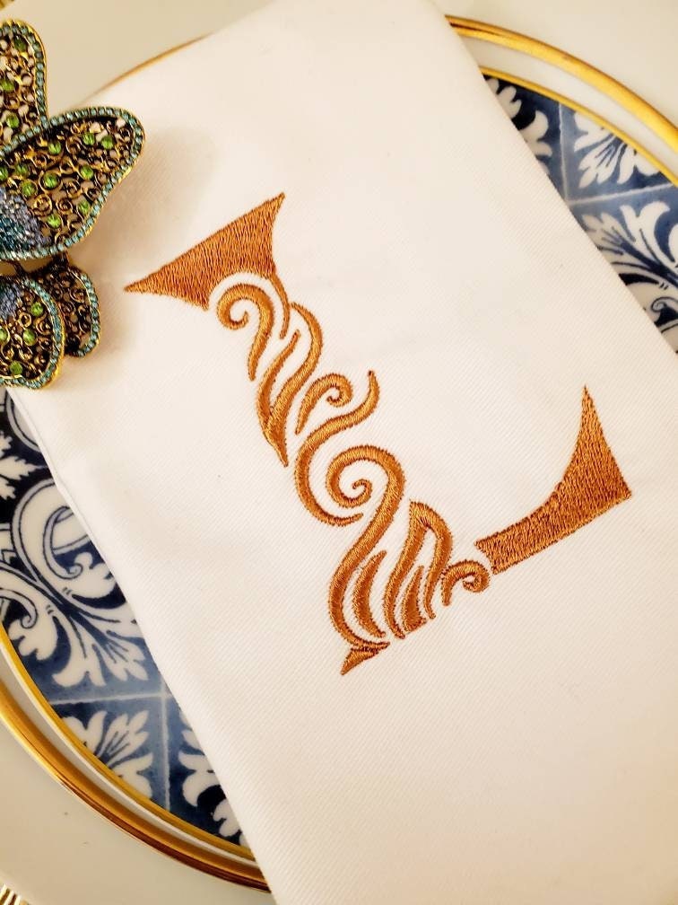 Embroidered Monogram Letter L Embroidery Font Design File - Etsy