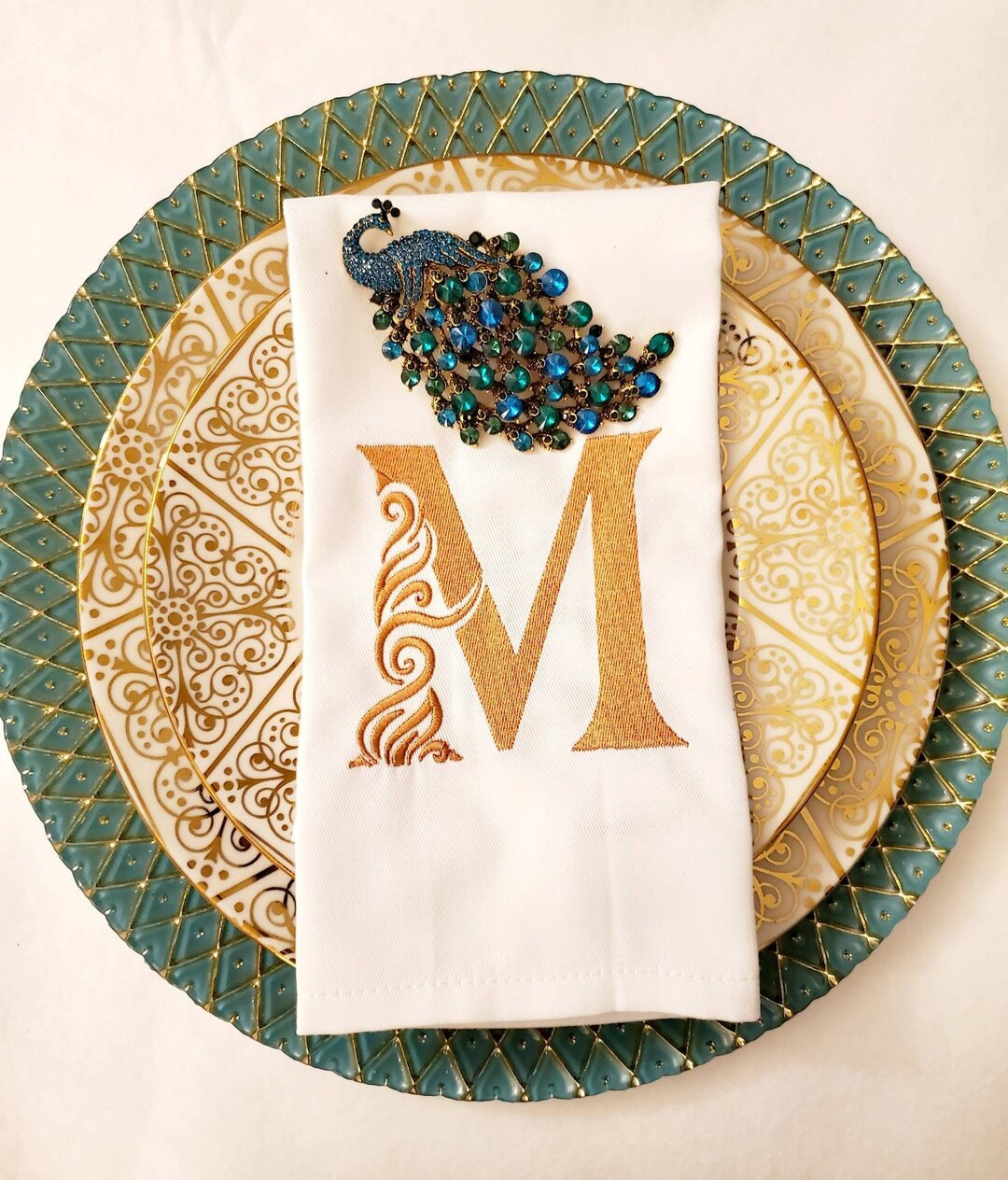 Embroidered Monogram Letter M, Embroidery Font Design File, Machine ...