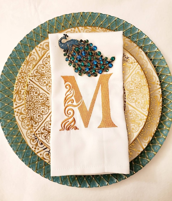 Embroidered Monogram Letter M Embroidery Font Design File - Etsy