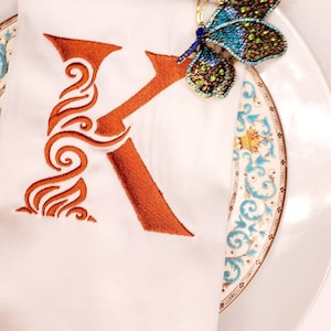 Embroidered Monogram Letter K, Embroidery Font Design File, Machine ...