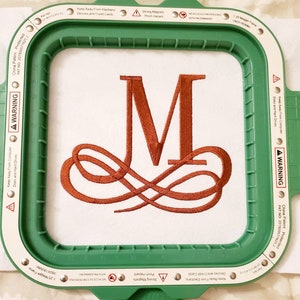 Large Machine Embroidery Letter M, Elegant Monogram Font M, Wedding ...