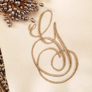 Monogram Embroidery Letter G, Elegant Embroidery Design, Embroidery ...