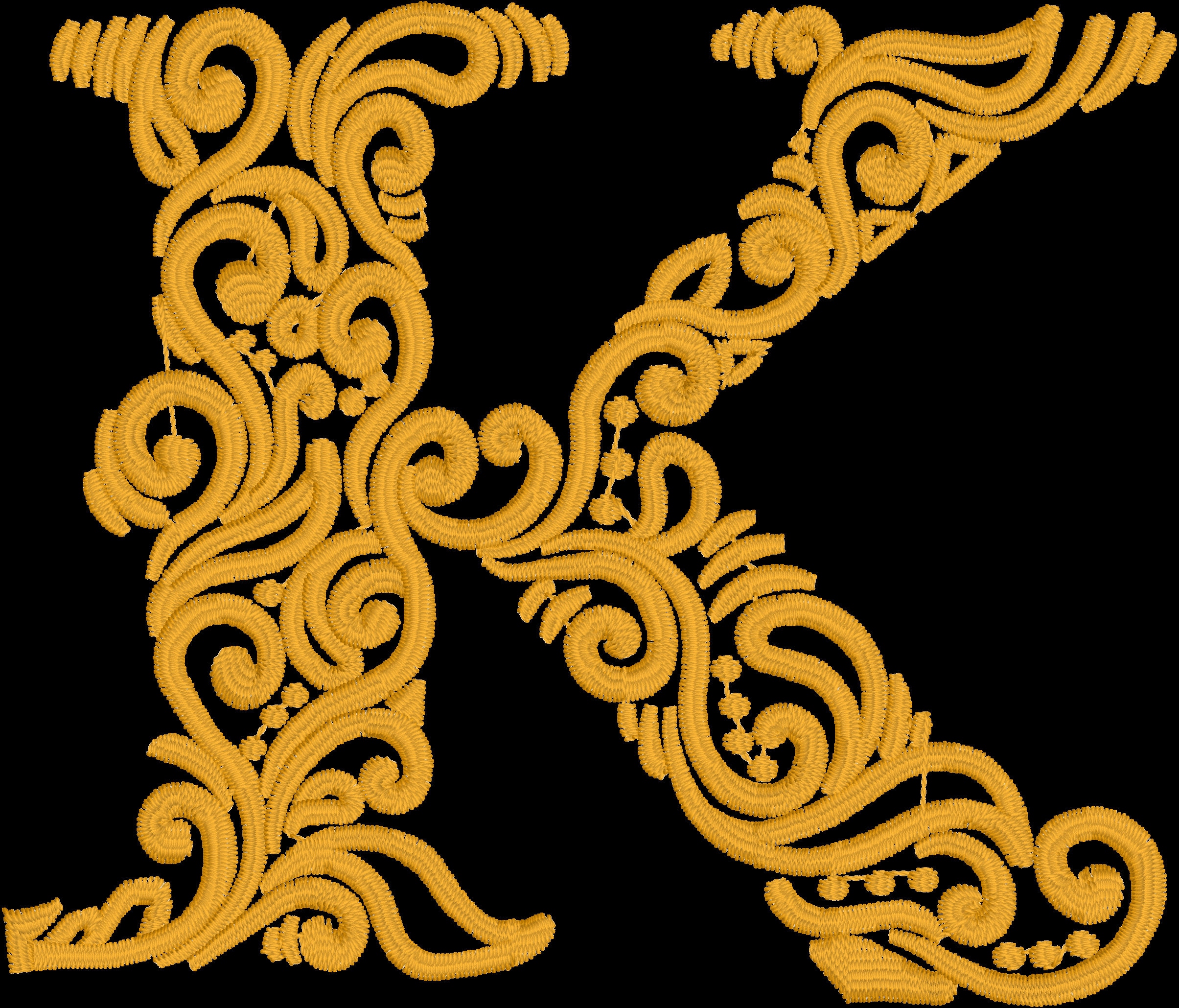 Extra Large Elegant Monogram Font (letter 'K'), Machine Embroidery ...
