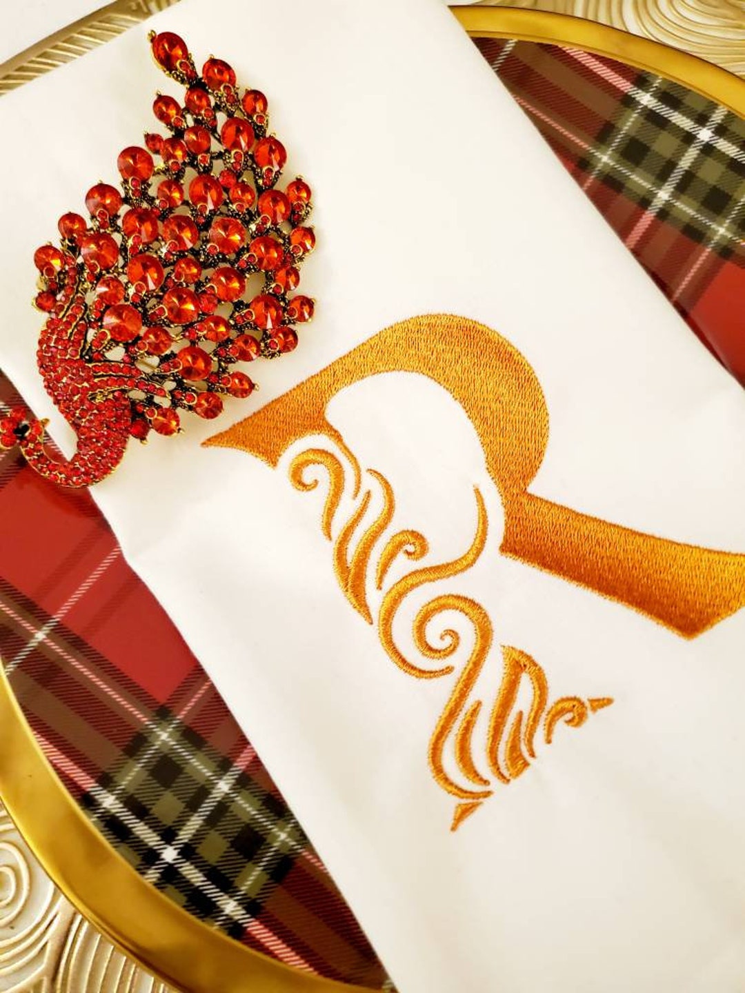 Embroidered Monogram Letter R, Embroidery Font Design File, Machine ...